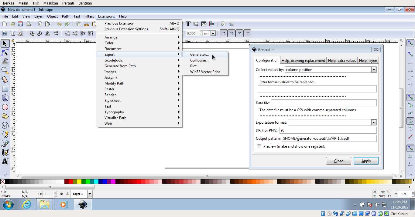 Memasang Ink-Generator di Windows | GimpScape ID